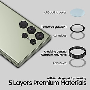 [Dome Camera Ring type] Galaxy S23 Ultra Camera Protector by Whitestone [One Touch Installation] - 1 pack