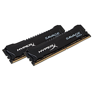 HyperX Kingston Technology Savage Black 16GB Kit (2x8GB) 3000MHz DDR4 CL15 DIMM XMP Memory (HX430C15SB2K2/16)