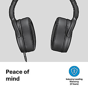 Sennheiser HD 400S Closed Back, Around Ear Headphone with One-Button Smart Remote on Detachable Cable,Black