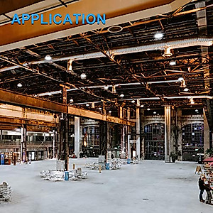 LED UFO High Bay Light, 150W 140LM/W 5000K 1-10V Dimmable,21000LM,IP65 Waterproof,UFO Highbay with 5' cable of US Plug for Commercial Bay Lighting Warehouse Workshop Wet Location, ETL Listed (Black)