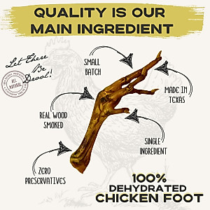 JACK'S PREMIUM Dehydrated Chicken Feet for Dogs- All Natural Dental Dog Chews Single Ingredient Chicken Treat Made in The USA (Chicken, 45 Count)