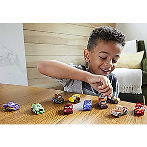 Disney Car Toys Mini Racers Set of 10 Mini Die-Cast Toy Cars, Derby Racers Series, Collectible Vehicles