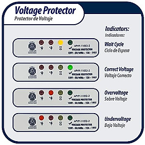 Appli Parts APVP-11EE3-2 Multiple Voltage Surge Protector 120 V 50-60 Hz 12 Amp 140 joules for Small Appliances