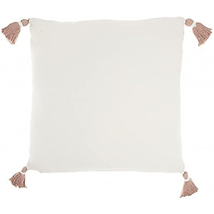 HomeRoots Boho Blush Pink Cotton Accent Throw Pillow