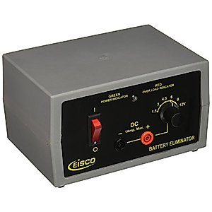 Eisco Labs Battery Eliminator, 1A Max - 1.5, 3, 4.5, 6, 9, or 12V