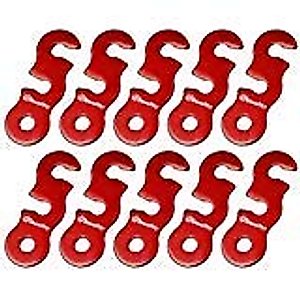 Hugesavings 10 pcs Cord Adjuster, Ultralight Aluminum Guyline Tent Tensioners Rope Adjuster for Hiking Camping Backpacking Outdoor Activity