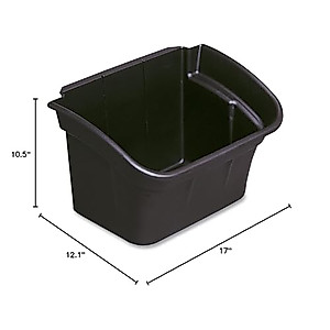 Rubbermaid Commercial Products Utility Cart 4-Gallon Bin, Black