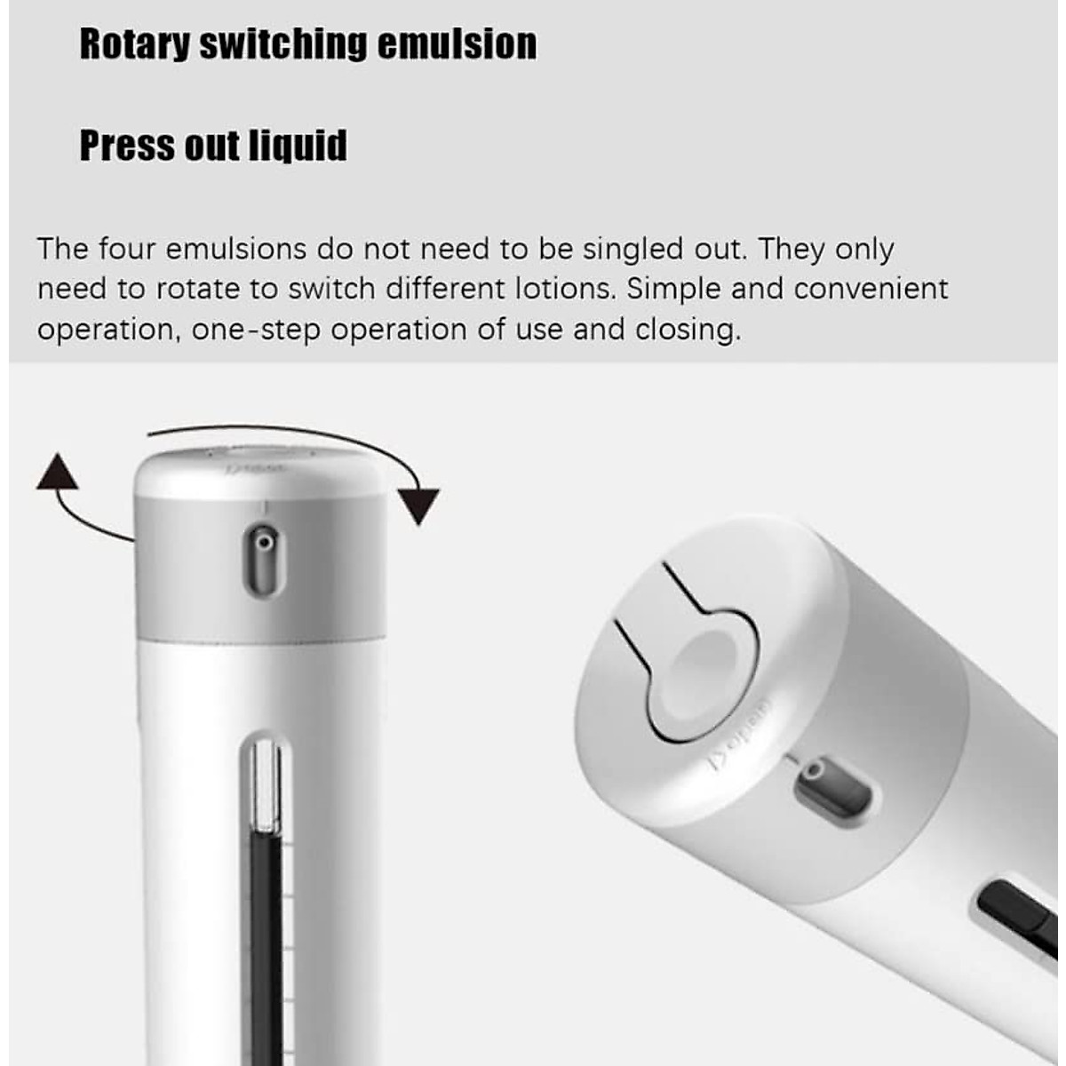 4-in1 Rotating Bottle for Toiletries, TSA Approved Travel Containers Leak Proof Silicone Travel Essentials Accessories 3oz for Shampoo Conditioner Lotion Body Wash (BPA Free) (White)