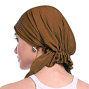 Sweat Wicking Skull Cap Beanie Helmet Liner Quick Dry Bandana Head Wrap Bicycle Head Pirate Scarf (Khaki)