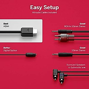 VIZIO M-Series 5.1.2 Immersive Sound Bar with Dolby Atmos, DTS:X, Bluetooth, Wireless Subwoofer, Voice Assistant Compatible, Includes Remote Control - M512a-H6