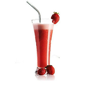 Gift Pack - Stainless Steel Reusable Drinking Straws 4 pack + Cleaning Brush *