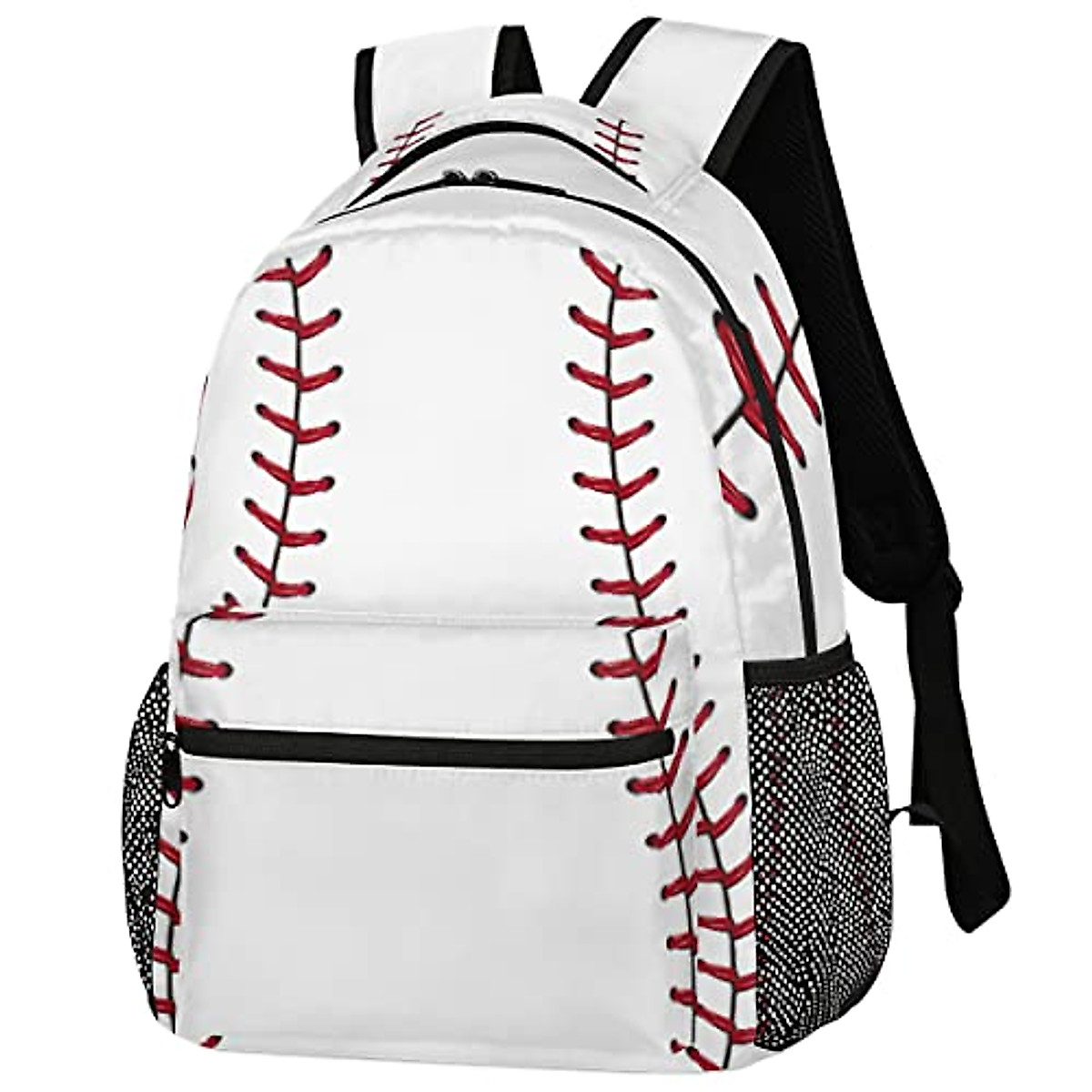 Backpack Baseball Laptop Computer Backpacks Waterproof College School Bookbag Casual Travel Hiking Camping Daypack for Women Men