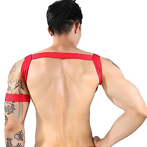 JOCKLAND Men's Jock Strap Set with Body Chest Harness, Elastic Waistband Sexy Underwear Halter Belt for Men