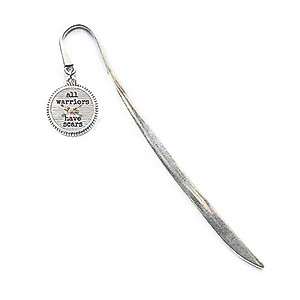 All Warriors Have Scars Charm Bookmarker,Inspirational Charm Bookmark,Gifts for her,Cancer Survivors,with Arrow Ornaments,TAP236