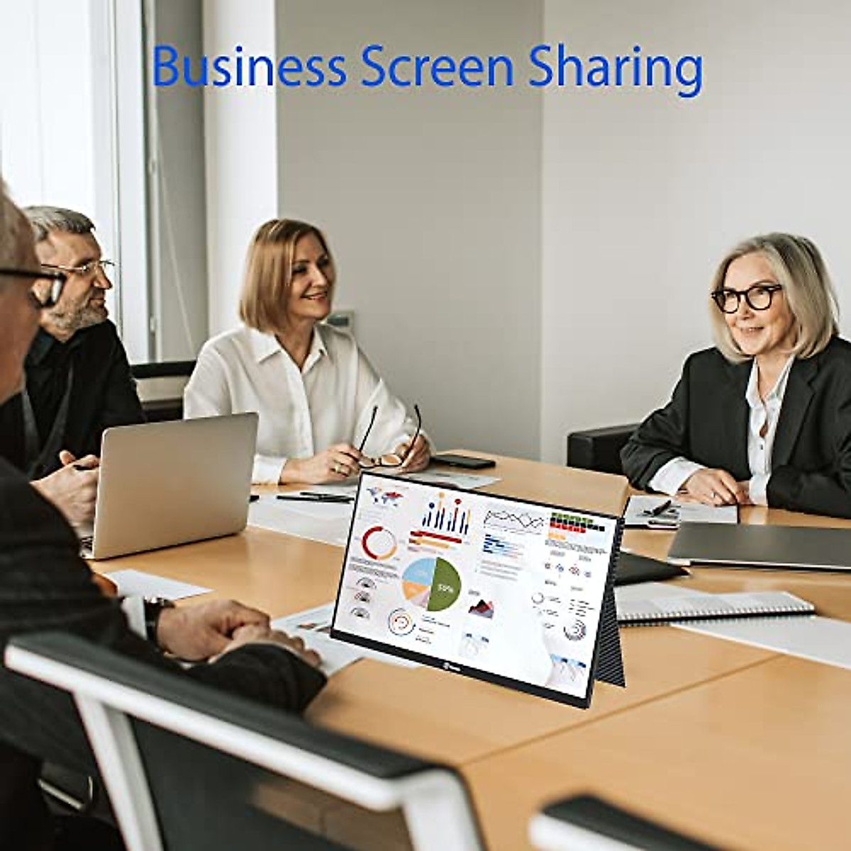 Portable Monitor,15.6 inch 1080P FHD USB C Laptop Monitor HDMI Computer Display External Monitor for Laptop Ultra Slim IPS Screen Gaming Monitor for PC PS4 Xbox Switch Phone, Built in Speaker