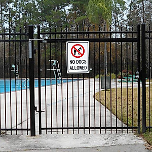 No Dogs Allowed Sign, 10"x 14" .04" Aluminum Sign Rust Free Aluminum-UV Protected and Weatherproof