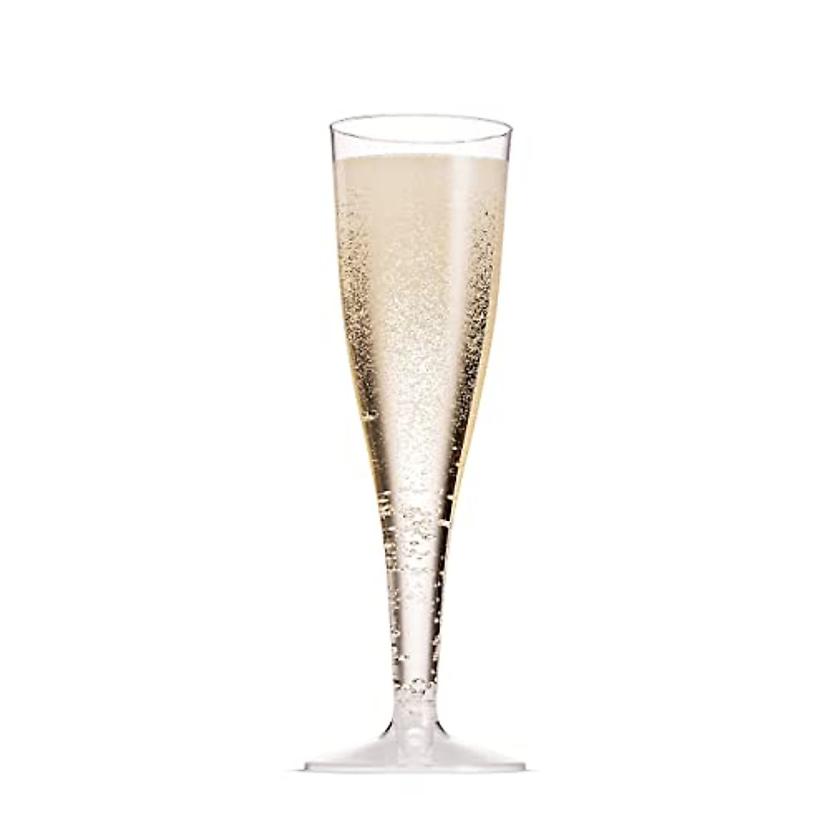 Munfix 50 Plastic Champagne Flutes 5 Oz Clear Plastic Toasting Glasses Disposable Wedding Party Cocktail Cups
