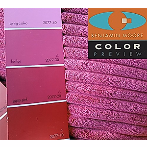 PILLOW DÉCOR Wide Wale Corduroy 18x18 Magenta Pink Throw Pillow