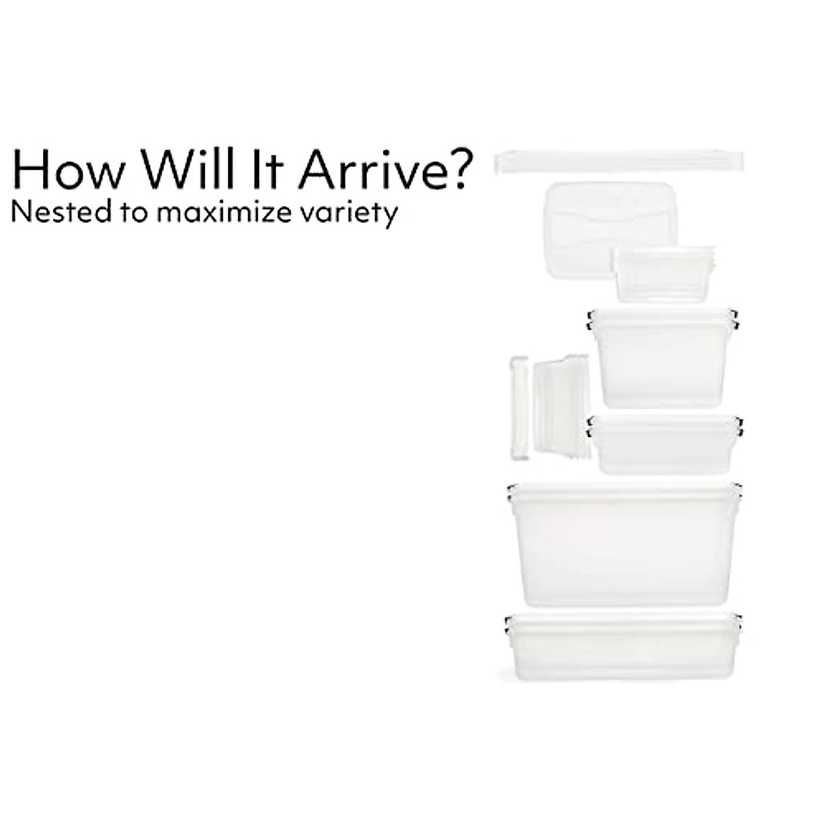 Rubbermaid Cleverstore Clear Variety Pack, Clear Plastic Storage Bins with Built-In Handles to Maximize Storage, Great for Large and Small Items, 16pk