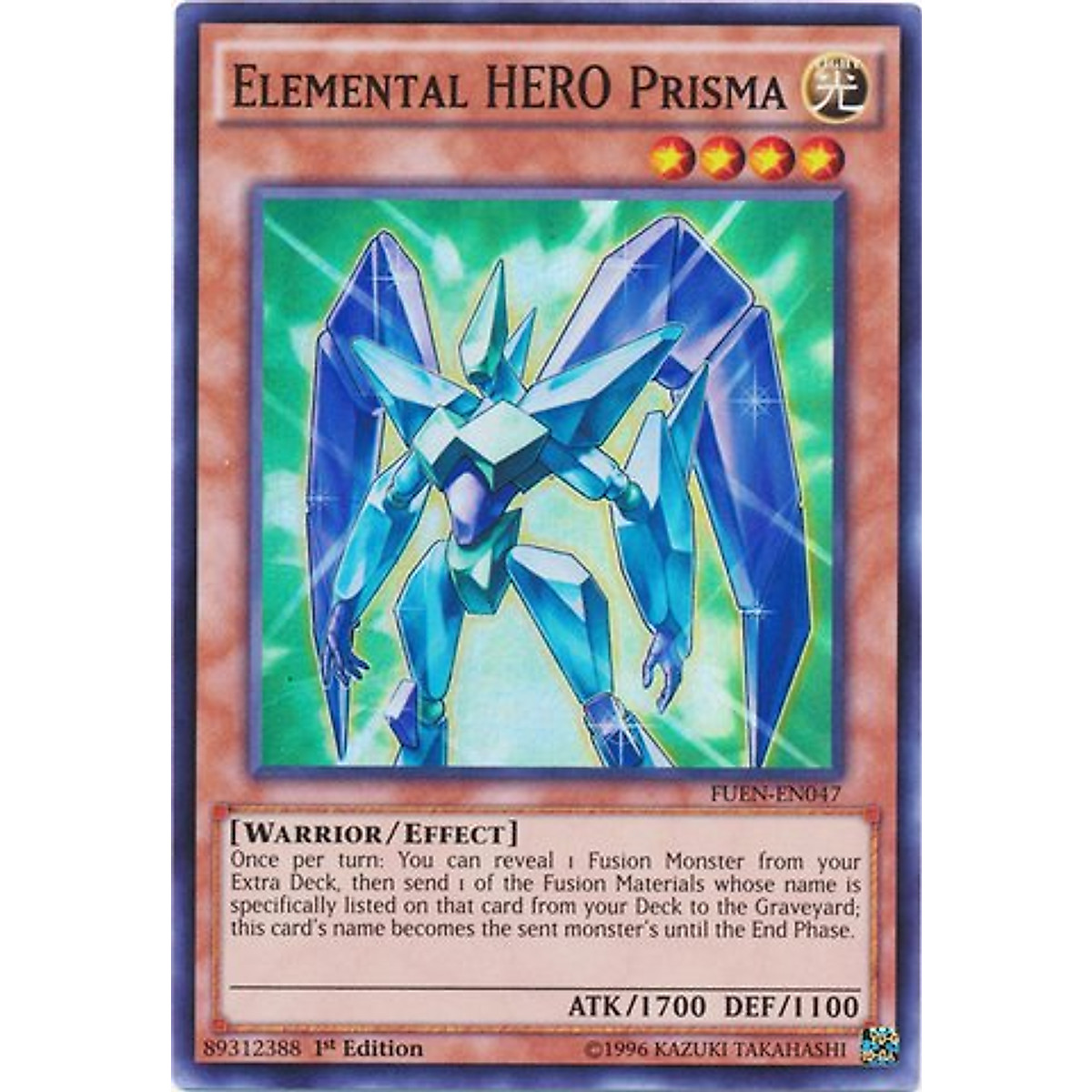 Yugioh 1st Ed Elemental HERO Prisma FUEN-EN047 Super Rare 1st Edition Fusion Enforcers Cards