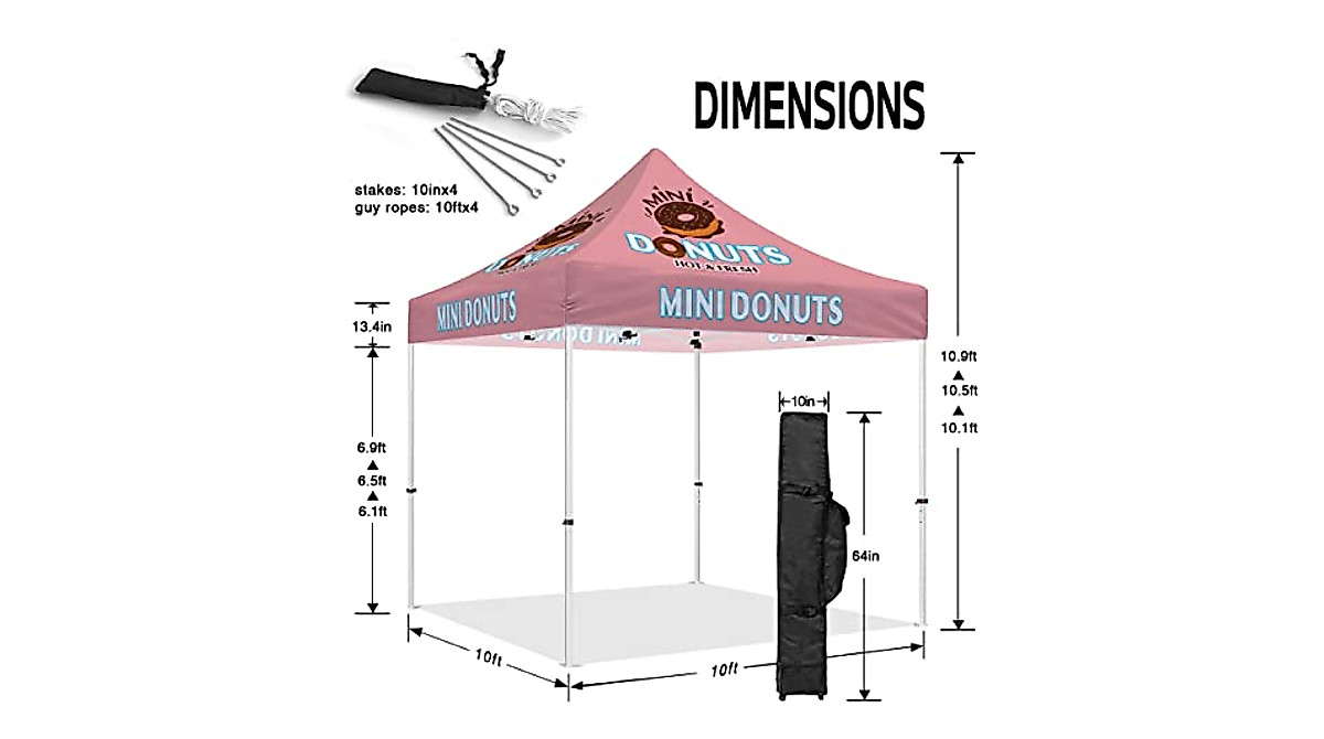 Custom 10x10 Canopy Tent with Logo for Outdoor Events | ABLEM8CANOPY