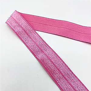 8 Yards 0.8 Inch Elastic Ribbon for Sewing Multicolor Fold Over Spandex Elastic Band Lace Trim Waist Band Garment Accessory