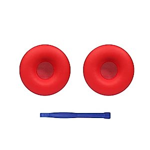Aiivioll 1 Pair of E40 Replacement Headphone Earpads Compatible with Synchros E40BT E40 S400 T450 Headphones (Red)