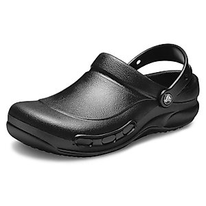 Crocs Unisex-Adult Bistro Clog, Slip Resistant Work Shoe, Black, 16 Women/14 Men