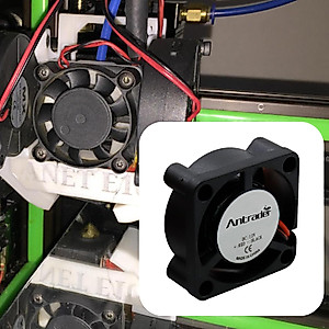 Antrader 3-Pack 12V 0.1A 2Pin 25mm x25mm x10mm DC Small Mini Brushless Cooling Fan