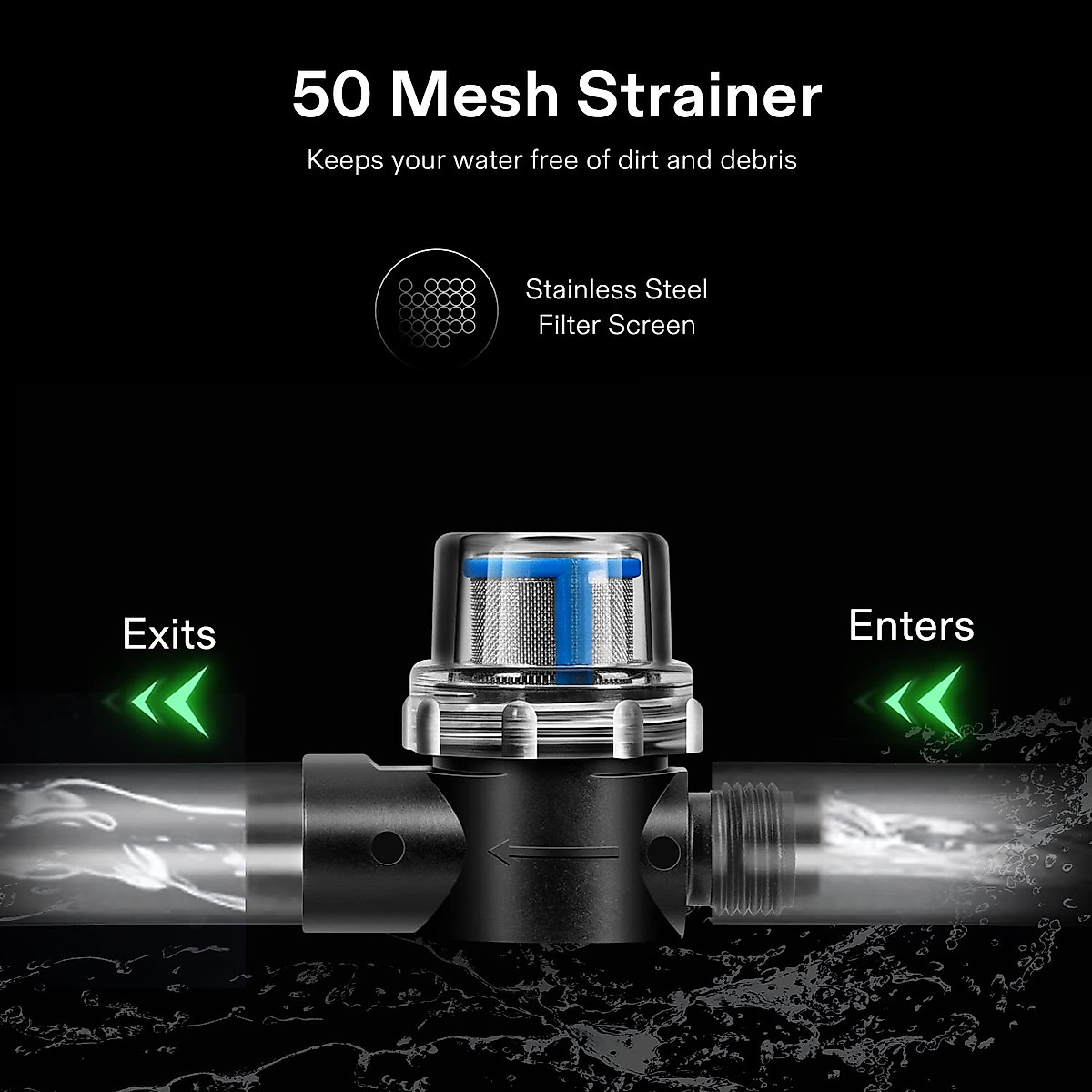 VIVOGROW Water Pressure Pump, 110V 5.5GPM 70 PSI Diaphragm Water Pump Include 1/2" and 3/4" Garden Hose Adapters, Power Plug for Bathrooms, Kitchens, RVs, and Yachts, Green