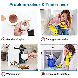 Puricon Non-Adhesive Shelf Liner, Non-Slip Clear Plastic Ribbed Liners for Refrigerator Pantry Cabinet Closet Drawer Desks Shelves Storage, BPA Free -12 Inch x 5 FT