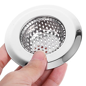 Gadpiparty Stainless Steel Sink Strainer Set of 2 Sink Strainer Kitchen Sink Drain Strainer Anti-Clog Garbage Disposal Cover Hair Stopper Sink Strainer for Kitchen Sinks Bathtub Drain, 2-3/4