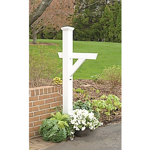 Highwood AD-MLBX1-WHE Hazelton Mailbox Post, Standard, White