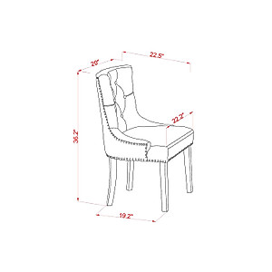 HomeStock Southwestern Sensibilities 5Pc Dining Set includes A Rectangle Dining Table and Four Double X Back Linen Seat Kitchen Chairs, Black Finish