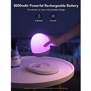 Govee RGBIC Easter Night Light, Sound Machine, Bluetooth Speaker in One, 60+ Music, Game & Sence Modes, Portable Table Lamp with Charging Base, White Noise Machine, Sleep Trainer for Gentle Wake Up