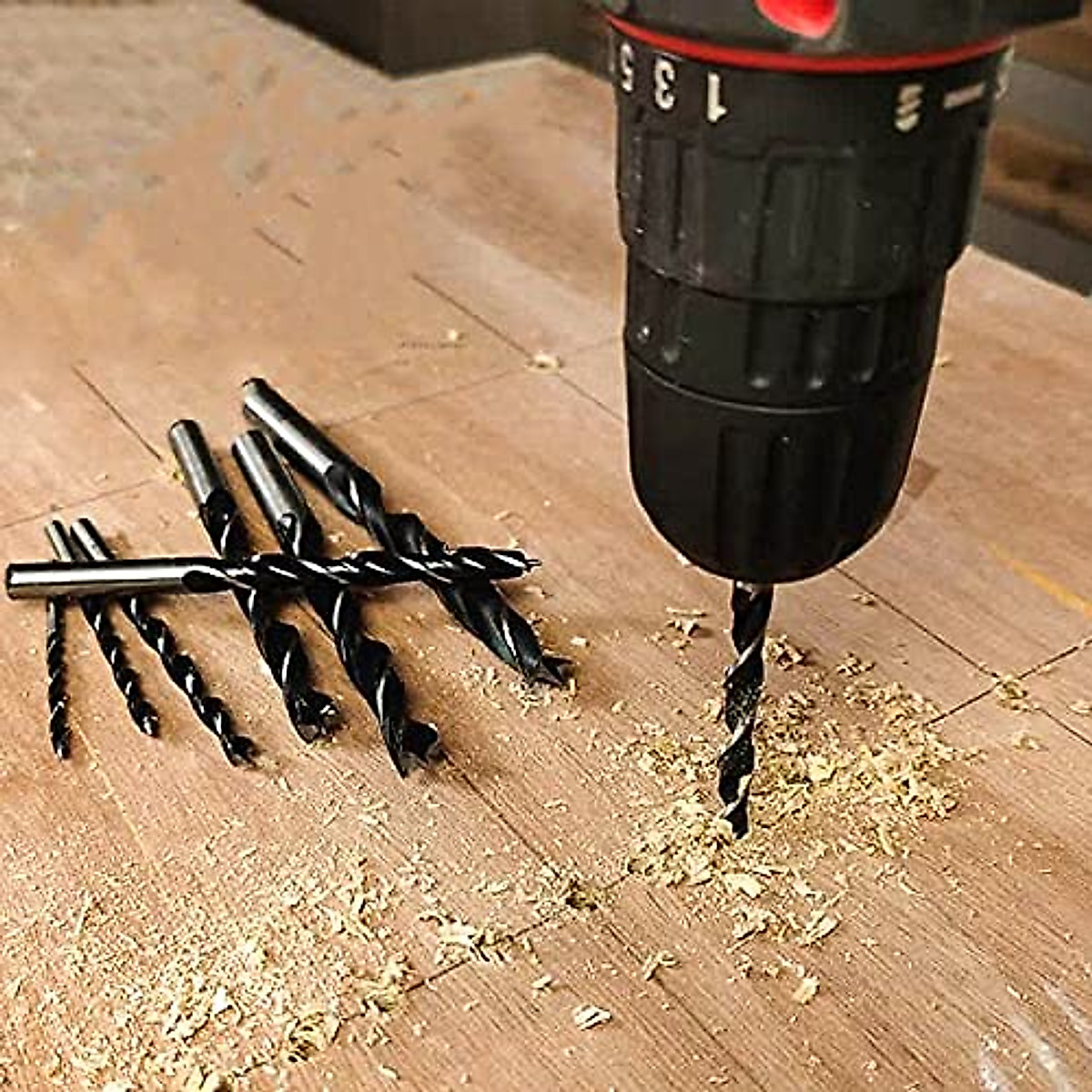 KEWAYO Brad Point Drill Bits, 8 PCS 3-10mm Spiral Twist Wood Drill Bits Set for Soft, Drill Set for Wood, Wood Bits Set,Drill Bit Set, Bit for Wood