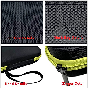 YUSSOT One Blade Case for Philips Norelco OneBlade QP2520, QP2530, QP2620, QP2630, QP2572, QP2590, EVA Razor Travel Case Protective Cover Storage Bag for One Blade and Attachments, Case Only