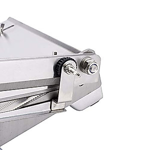 IHAYNER Slicer Cutter 13.5 Inch Cheese Slicer Cutter 430 Stainless Steel Bone Cutter Guillotine Sausage Ham Biltong Jerky Slicer