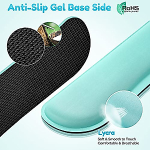 Gimars Superfine Fiber Widen Memory Foam Set Nonslip Mouse Pad Wrist Support & Keyboard Wrist Rest Support for Office, Computer, Laptop & Mac & Comfortable & Lightweight for Easy Typing & Pain Relief