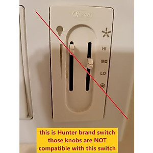 Compatible replacement set of two split knob for "Lutron Skylark" dimmers & fan controls (White)