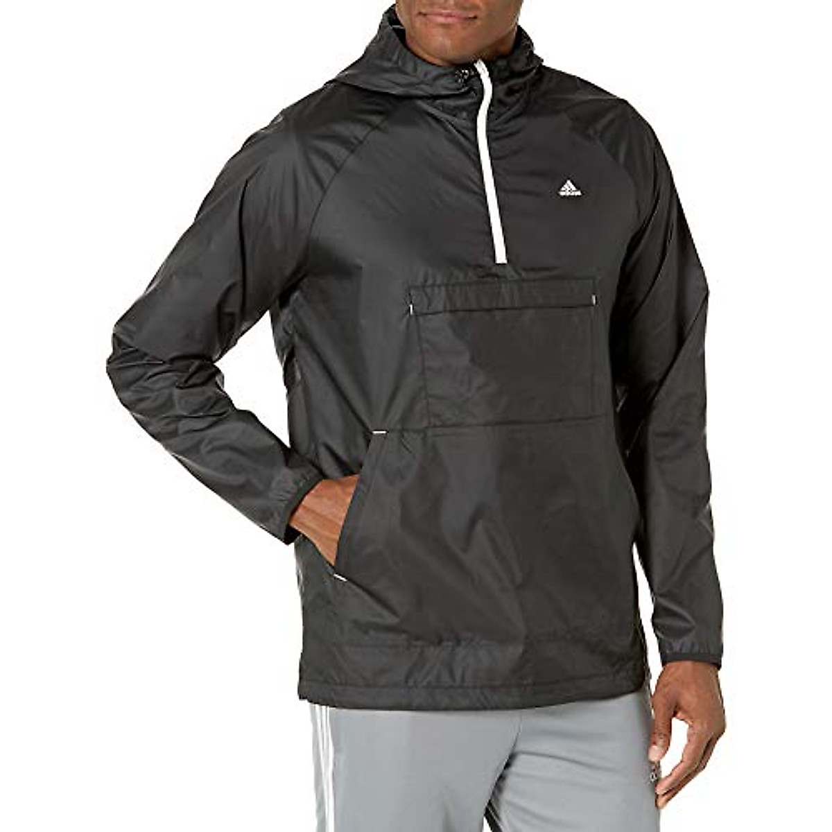 adidas,Mens,Activated Tech Windbreaker,Black,Large