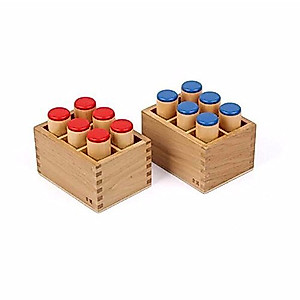 YHZAN New Montessori Sensorial Auditory Material Sound Bottles - Sound Cylinders Sound Boxes Kids Educational Toys