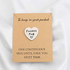 MAOFAED Pocket Hug Token Gift Idea Going Away Gift Long Distance Relationship Gift for Girlfriend Boyfriend (keep in pocket card)