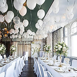 White Balloons 100 pack, 12 Inches Latex White Balloon garland Arch kit, Party Balloons for Wedding Birthday Anniversary Baby Shower Party Supplies Decorations