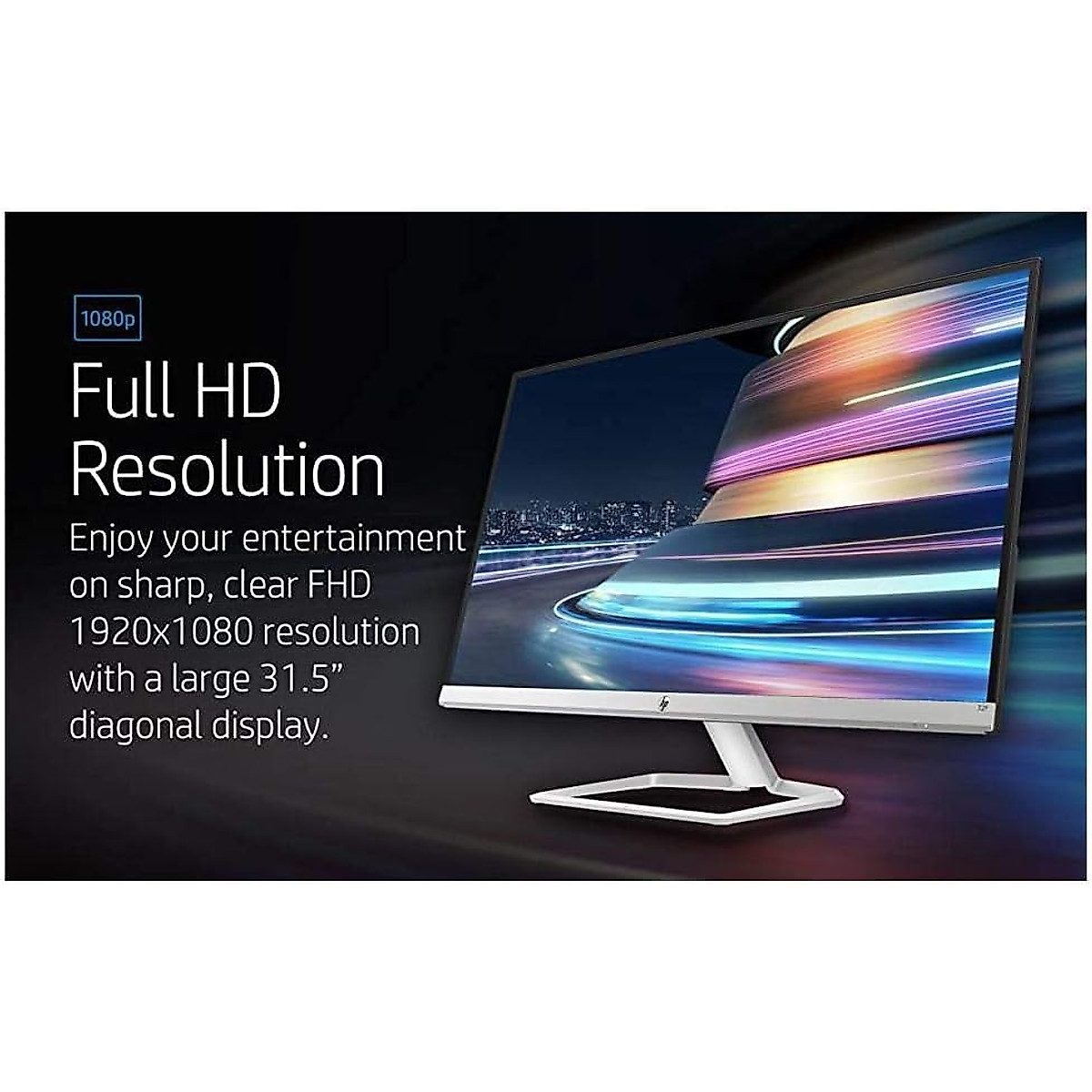 HP M32f 31.5" LED VA Monitor FHD 1920 x 1080 7ms 75 Hz Refresh Rate HDMI VGA (Renewed)
