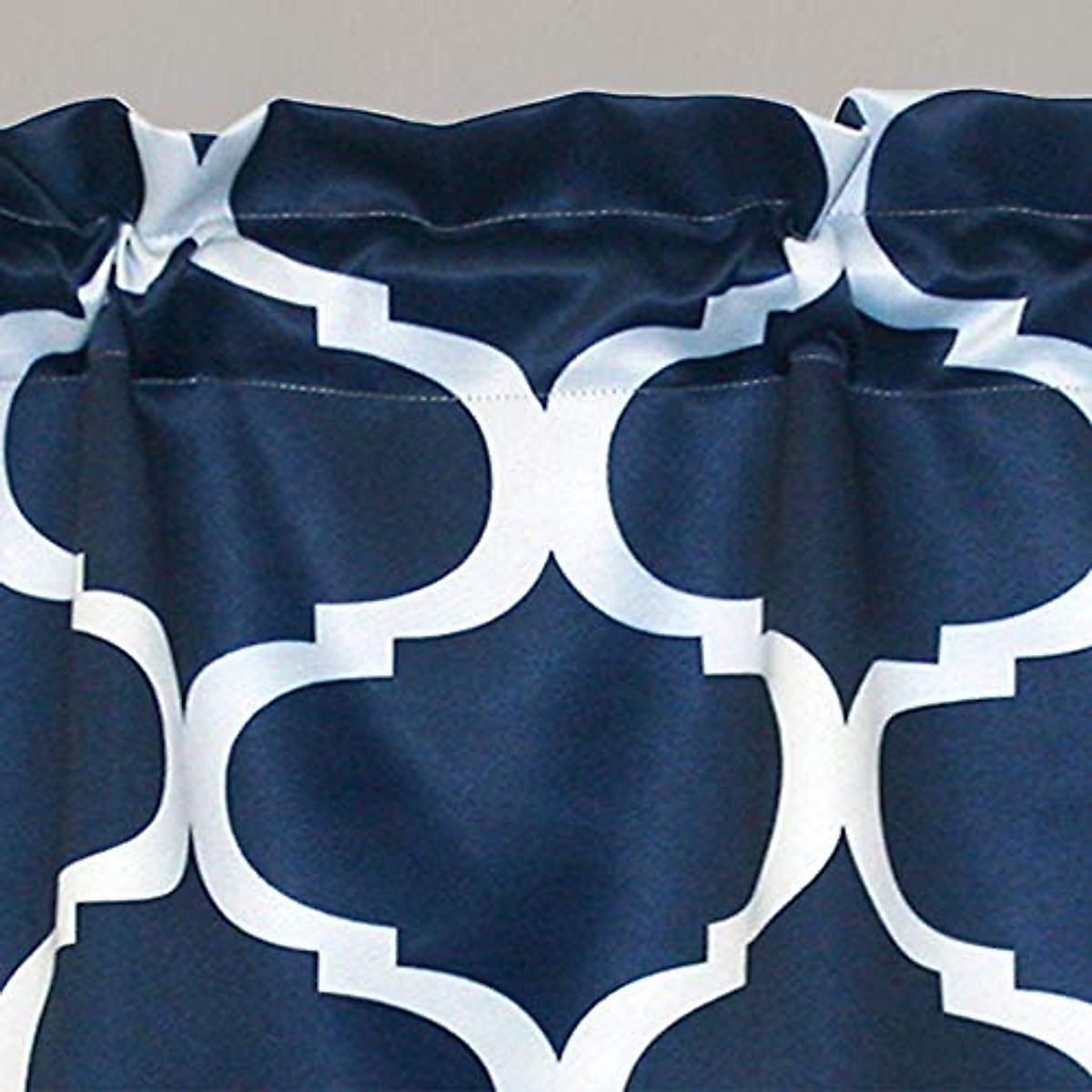 Lush Decor, Navy Geo Valance, 18 x 52, 18 in x 52