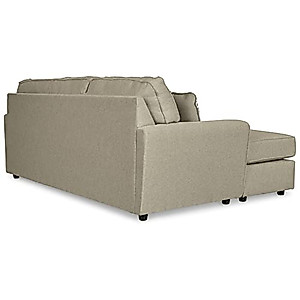 Signature Design by Ashley Renshaw Modern Sectional Sofa Couch with Chaise Lounge, Grayish Brown