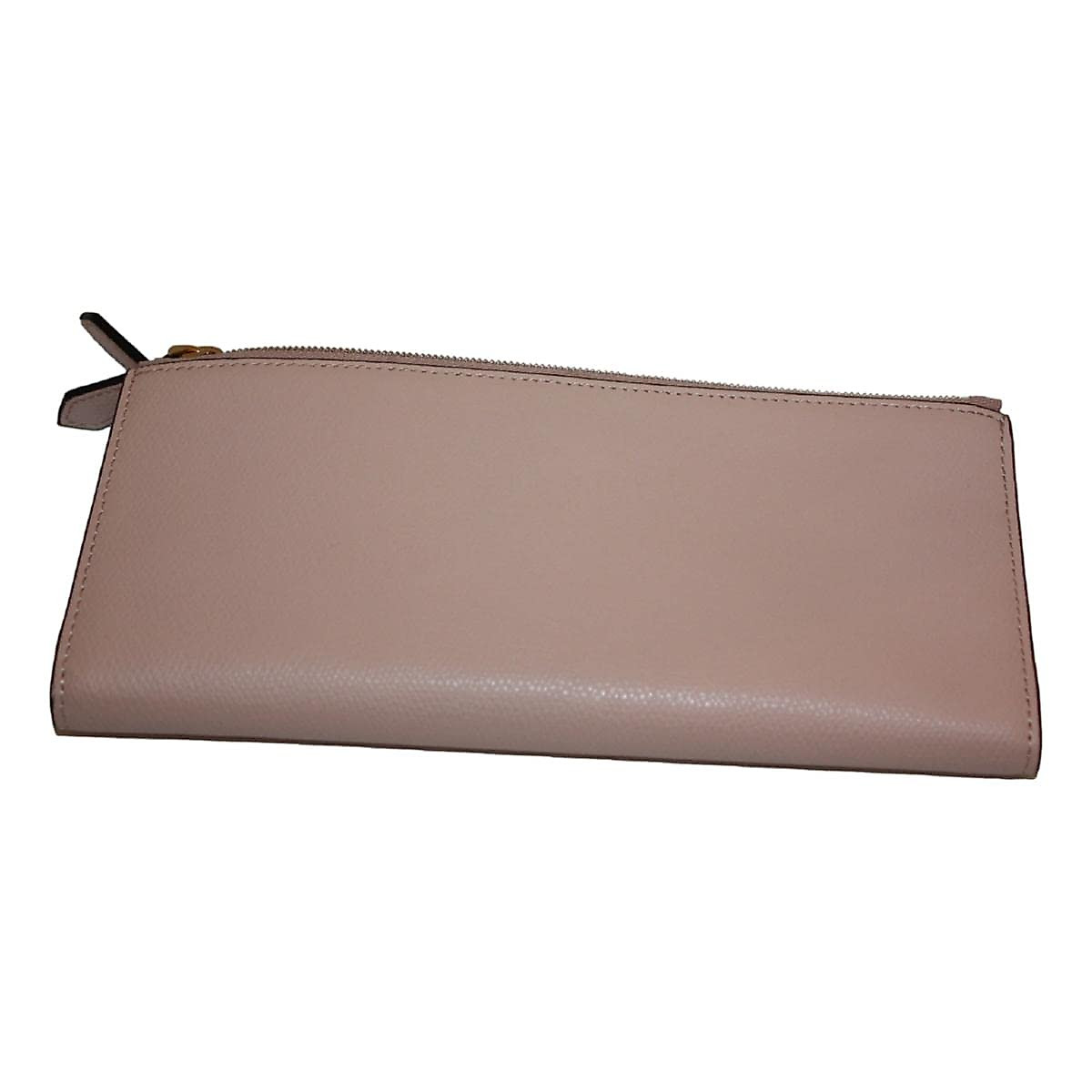 FENDI F is Light Rose Calf Leather Double Zip Long Wallet 8M0405