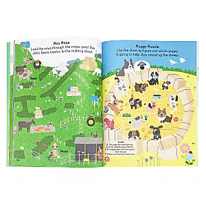 Farm - 500 Stickers and Puzzle Activities: Fold Out and Play! (John Deere: Children's Interactive Fold Out and Play Puzzle Activity Book)