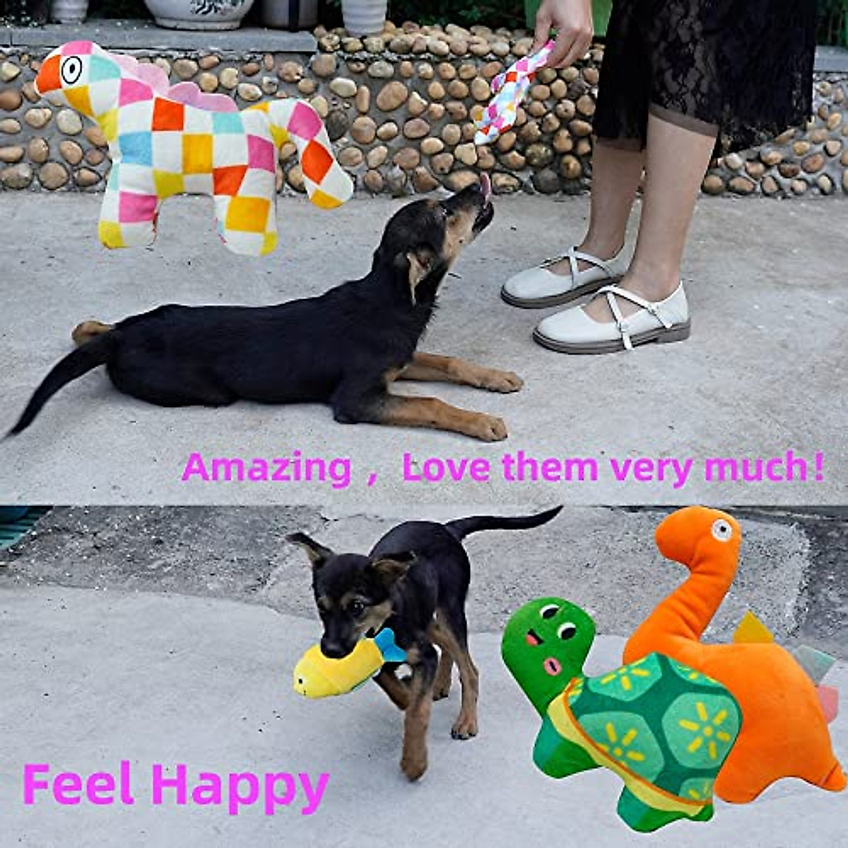 MIXCOTIA Dog Toys 25 Pack Squeaky Puppy Toys for Small Dogs Plush Squeak Dog Toy Rope Puppies Chew Toys for Fun and Teeth Cleaning Pet Toys